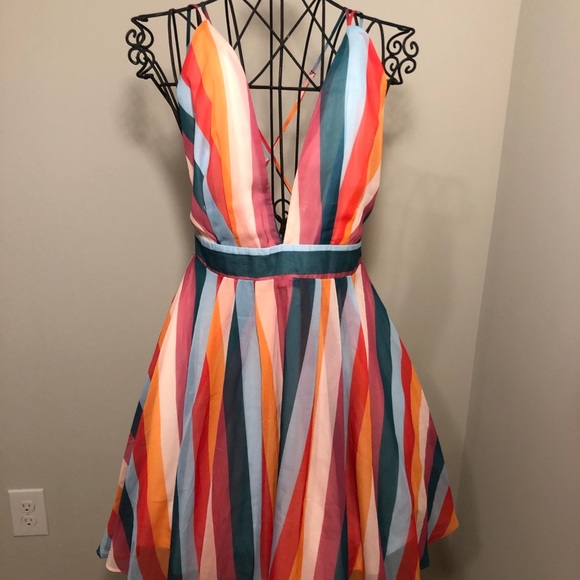 The Impeccable Pig | Dresses | Multi Colored Spaghetti Strap Dress ...